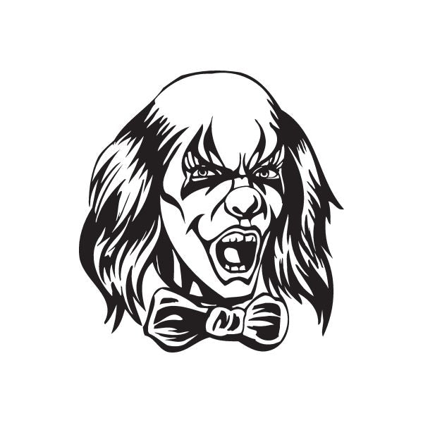 Yelling Bow Tie Clown Decal – Vinyl Disorder